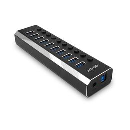 Lindy 43370 10 Port USB 3.0 Hub mit Ein-/Ausschaltern