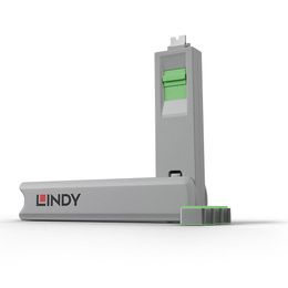Lindy 40426 USB Typ C Port Schloss, gr&uuml;n - Sch&uuml;tzt USB Typ C Ports vor unberechtigtem