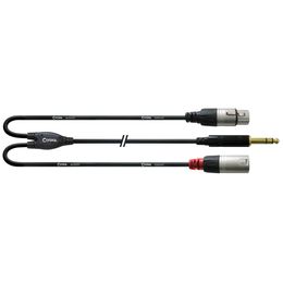 Cordial INTRO CFY 1,8 VFM - 1,8 m, REAN Klinke 6,3 mm stereo gold / XLR female