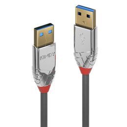 Lindy 36626 1m USB 3.2 Typ A Kabel, 5GBit/s, Cromo Line - USB Typ A Stecker an A Stec
