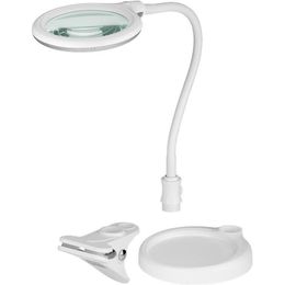 goobay LED-Stand-/Klemm-Lupenleuchte, 6 W, wei&szlig;