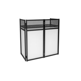 HEADLINER Huntington Portable DJ Booth (Includes white+black Scrim and Bag), schwarz/weiss