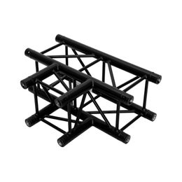 Alutruss QUADLOCK ROAD S6082T-35(50) 3-Wege-T-St&uuml;ck mit schwarzer strukturierter Pulverbeschichtung