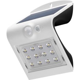 goobay LED Solar-Wandleuchte mit Bewegungsmelder, 1,5 W, Wei&szlig; - ideale Lichtl&ouml;sung f&uuml;r Hauseing&auml;nge,