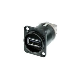 NEUTRIK NAUSB-W-B Reversibler USB-Adapter (Typ A&B), schwarz, D-Geh&auml;use