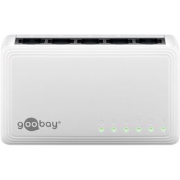 goobay 5-Port Gigabit Ethernet Netzwerk-Switch - 5x RJ45-Buchsen, Autonegotiation, 1000 Mbit/s
