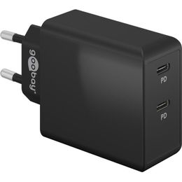 goobay Dual-USB-C PD Schnellladeger&auml;t (36 W) schwarz