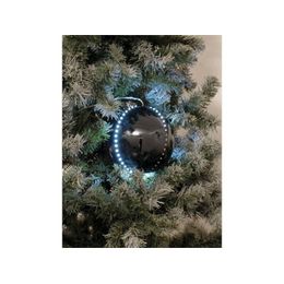 EUROPALMS LED Snowball 8cm, schwarz 5x