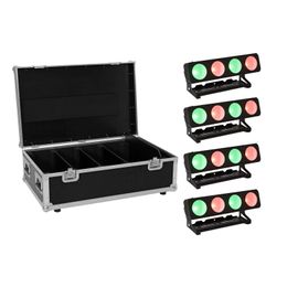 Eurolite Set 4x LED PMB-4 COB QCL 30W Leiste + Case