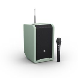 LD-Systems LD Systems ANNY 8 HHD B6 GN - Tragbarer Bluetooth PA-Lautsprecher mit Akku, Mixer und 1x Funkmikrofon