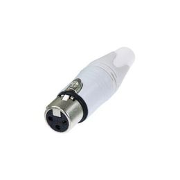 NEUTRIK - NC3FXX-WT - 3-poliger female XLR Stecker mit wei&szlig; lackiertem Geh&auml;use und Silber beschichteten Kontakten