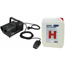 Eurolite N-10 Nebelmaschine schwarz Party-Nebelmaschine + 5 Liter Heavy Fluid