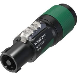 NEUTRIK NL4FXX-W-S 4 poliger speakON Kabelstecker, Schraubklemmtechnik, Spannzangenzugentlastung f&uuml;r Kabeldurchmesser 6 bis 12 mm
