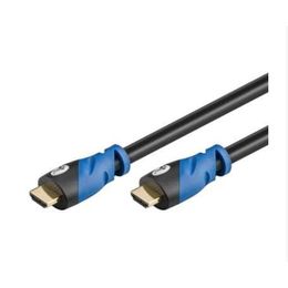 goobay Series 2.0b Premium High-Speed-HDMI -Kabel mit Ethernet, 2 m, Schwarz-Blau - HDMI -Stecker (T