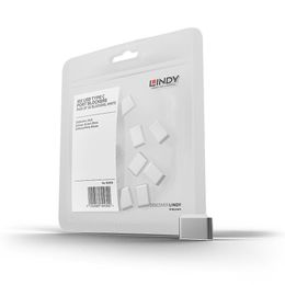 Lindy 40439 USB Typ C Port Schloss, wei&szlig;, 10 St&uuml;ck - 10 USB Typ C Port Schl&ouml;sser zum