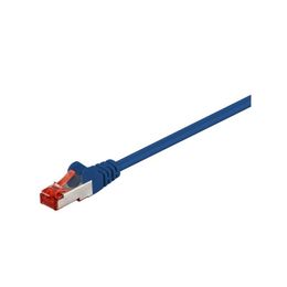 goobay CAT 6 Netzwerkkabel, LS0H, S/FTP 2x geschrimt 25m blau