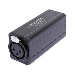 NEUTRIK NA2F-D0B-TX - TrafoAdapter, 3p XLR female auf Cinch female, schwarz kodiert
