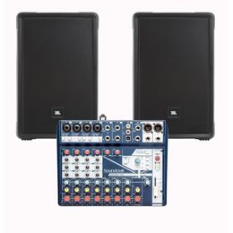 2x JBL IRX112BT Aktiver PA-Lautsprecher mit Bluetooth inkl. Soundcraft Notepad 12FX