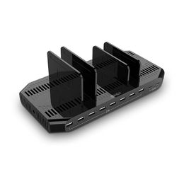 Lindy 73435 - 120W 10 Port USB-Ladestation - Zum gleichzeitigen Laden von bis zu 10 Tablets und/oder Smartphones
