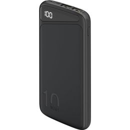 goobay Powerbank Slimline 10.000 mAh Leistungsstarke 10.000 mAh mit Status-Display