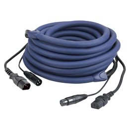 DAP-Audio DAP FP12 - IEC/XLR M - IEC/XLR F - DMX / Power - 1,5m LICHT Strom- und Signal-Kabel