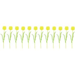 12x EUROPALMS Kristalltulpe, gelb, 61cm, Kunstpflanze