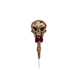 EUROPALMS Halloween Bodenstecker Totenkopf mit Leuchtaugen