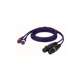 DAP-Audio 2 XLR Female to 2 RCA Connector 3m