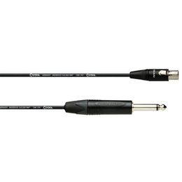 Cordial PEAK CPI 1 FP-RT 3 - 1,0 m, NEUTRIK Klinke 6,3 mm mono schwarz / REAN Mini-XLR 3-polig schwarz gold