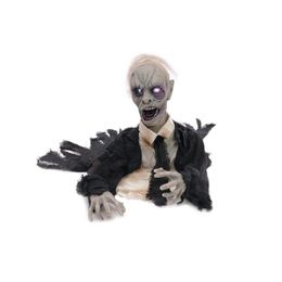 EUROPALMS Halloween Zombie, animiert, LED-Augen, sound