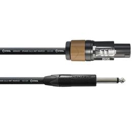 Cordial PEAK CPL 10 LP 25 - 10,0 m CLS 225, NEUTRIK Speakon 2-polig / Klinke 6,3 mm mono schwarz