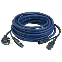 DAP-Audio DAP FP-08 AUDIO Power/Signal Kabel Schutzkontakt M zu IEC-F & XLR-F zu XLR-M, 15m