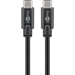 goobay USB-C 3.1 Generation 1 Kabel, schwarz, 0.5 m - USB-C -Stecker > USB-C -Stecker