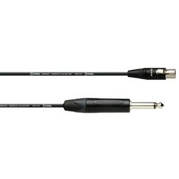 Cordial PEAK CPI 1 FP-RT 4 - 1,0 m, NEUTRIK Klinke 6,3 mm mono schwarz / REAN Mini-XLR 4-polig schwarz gold