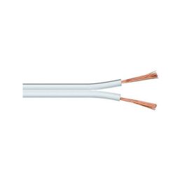 goobay Lautsprecherkabel wei&szlig;, 50m Rolle, Querschnitt 2x0,5mm&sup2; CU