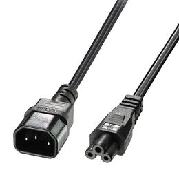Lindy 30342 3m IEC C14 an IEC C5 Netzkabel - Ideal f&uuml;r die Verbindung g&auml;ngiger Notebo