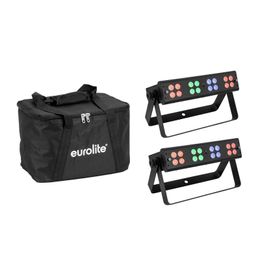 Eurolite Set 2x LED Silent Bar 16x4W RGB/WW + Soft-Bag