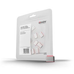 Lindy 40437 USB Typ C Port Schloss, pink, 10 St&uuml;ck - 10 USB Typ C Port Schl&ouml;sser zum