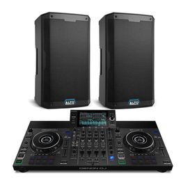 Denon DJ SCLIVE4, DJ-Controller + 2x Alto Professional TS410