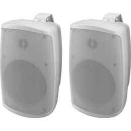 MONACOR WALL-05SET/WS, 2x 30W, aktiv, 2-Wege-Lautsprecherboxen-Paar, weiss