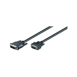 goobay DVI-I/VGA Kabel lose Ware, DVI-I (12+5) Stecker>15 pol. HD-Stecker