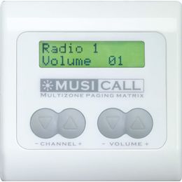 Dateq MRC4L-GG - Wandpanel, LCD-Display, Quellen-u. Lautst&auml;rkewahl, Aufputz, wei&szlig;