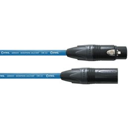 Cordial CPM 10 FM-BL, 10 m, Blau, Stecker NEUTRIK XLR female / XLR male