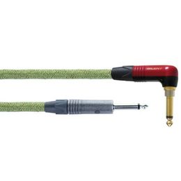 Cordial EcoHEMP 3PR - 3,0 m, NEUTRIK Klinke 6,3 / Winkelklinke 6,3 mm mono SILENT retro