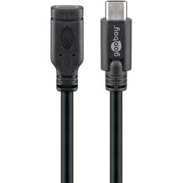goobay USB-C Verl&auml;ngerung USB 3.1 Generation 1, Schwarz, USB-C -Stecker > USB-C -Buchse