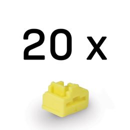 Lindy 47901 RJ45 Port Schloss (ohne Schl&uuml;ssel) - 20 St&uuml;ck, Gelb - Sch&uuml;tzt RJ45 Ports vor unberechtigtem Zugriff