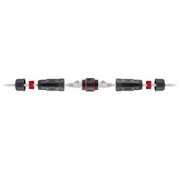 goobay Outdoor (IP68) RJ45 Modularkupplung/Verbinder, CAT 6, CAT 6 - staub- und wasserdicht, 2x RJ45