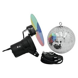 Eurolite Spiegelkugelset 20cm mit Pinspot