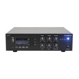 DAP-Audio DAP PA-380TU 80 W 100 V-Verst&auml;rker, Bluetooth 5.0, USB, Mikrofon (6,3 mm Klinke), AUX (RCA) und FM Radio