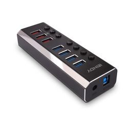 Lindy 43371 4 Port USB 3.0 Hub mit 3 Schnell-Ladeports